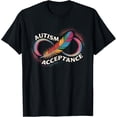 Autism Red Instead Infinity Symbol Autistic Acceptance T-Shirt ...