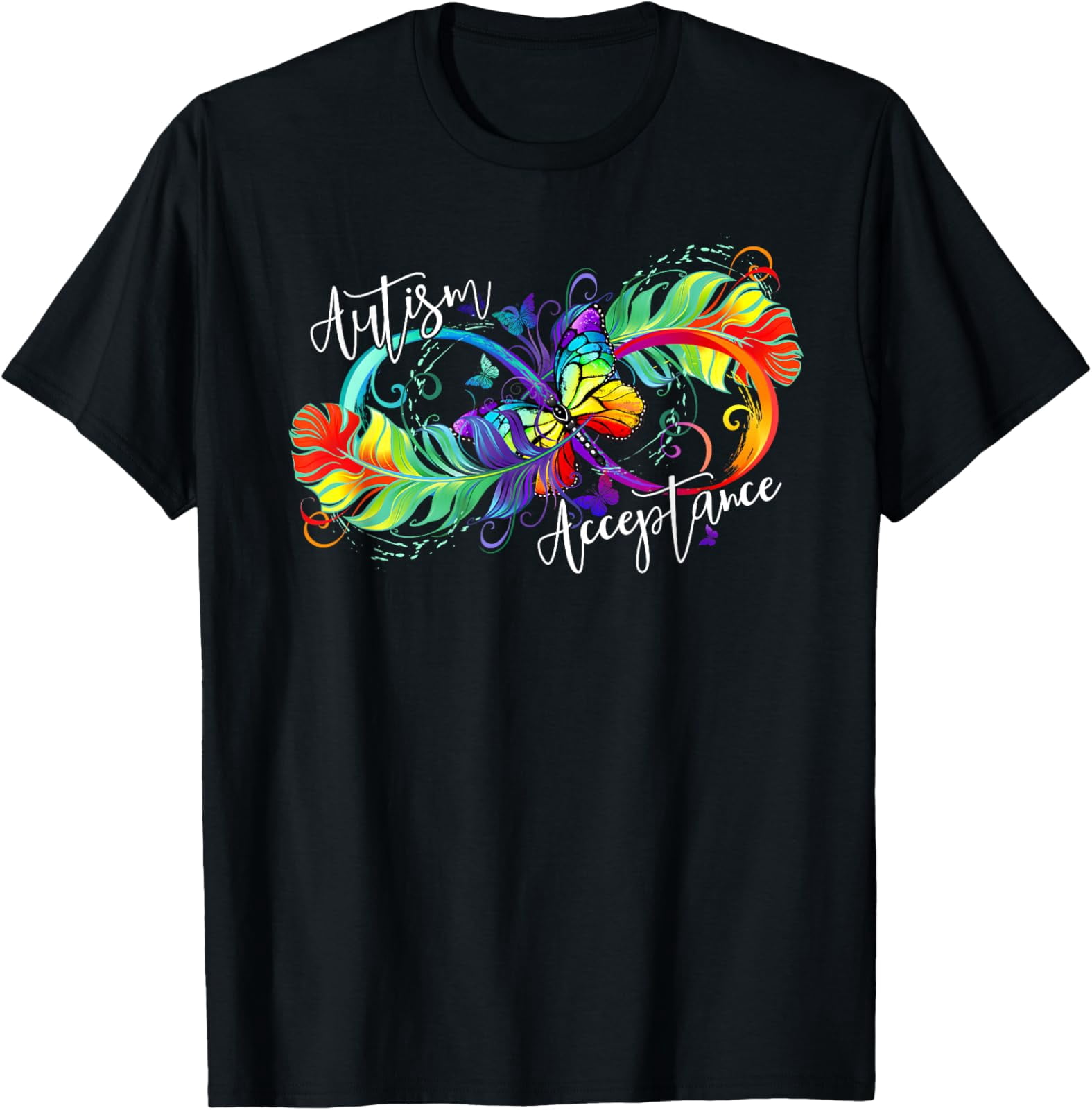 Autism Red Instead Infinity Symbol Autistic Acceptance Women T-Shirt ...
