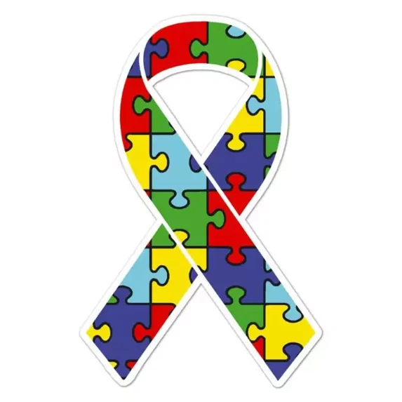 Autism Ribbon Puzzle Sticker Indoor Outdoor Phone Decal Water Bottle ...