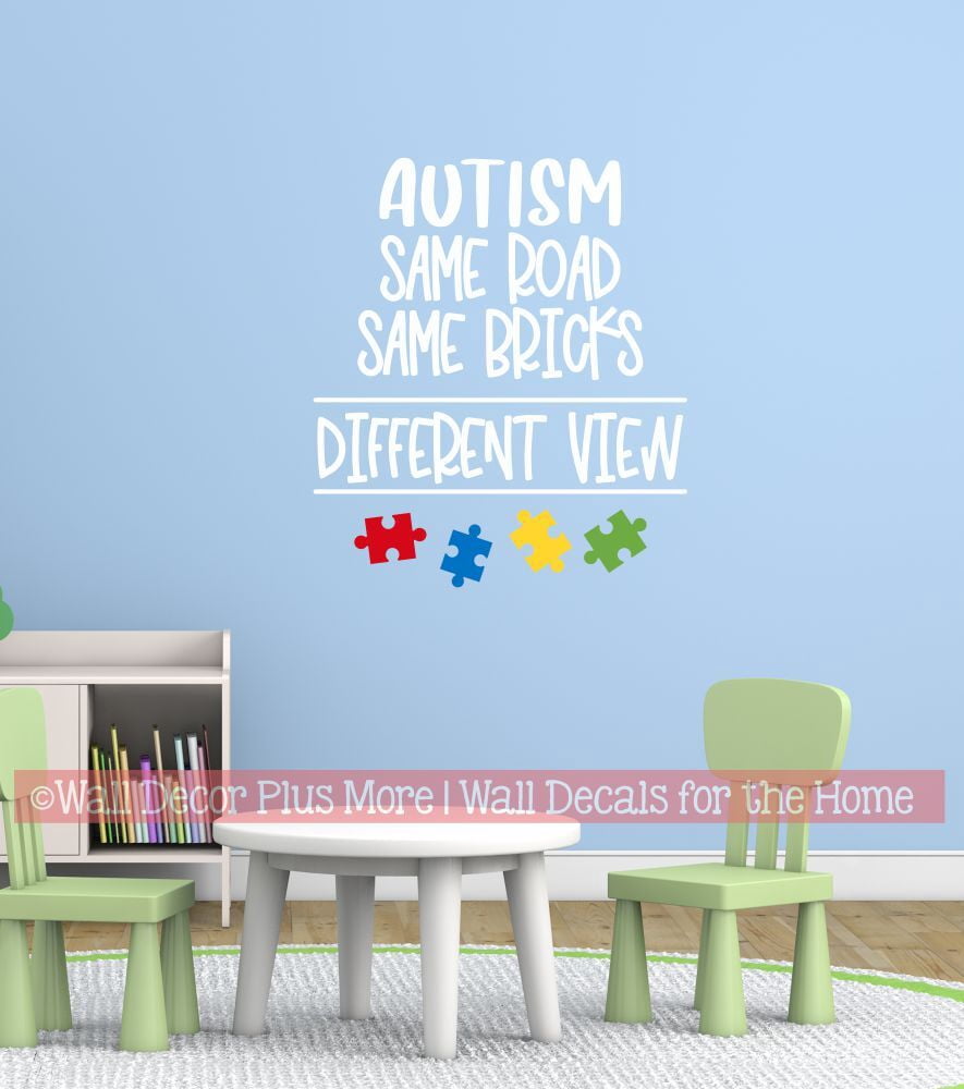 Autism Same Road Bricks Different View Puzzle Autism Awareness Quote ...