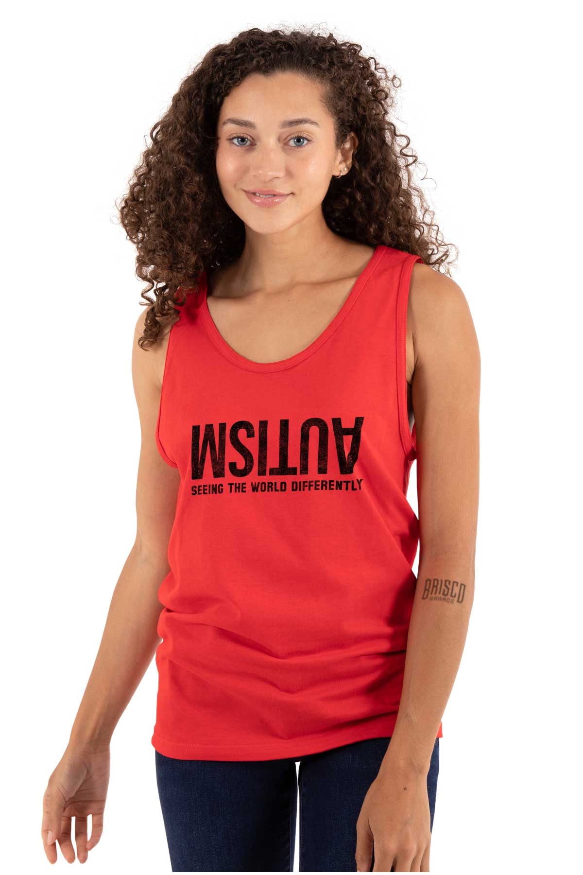 Autism Seeing The World Differently Tank Top T Shirts Men Women Brisco