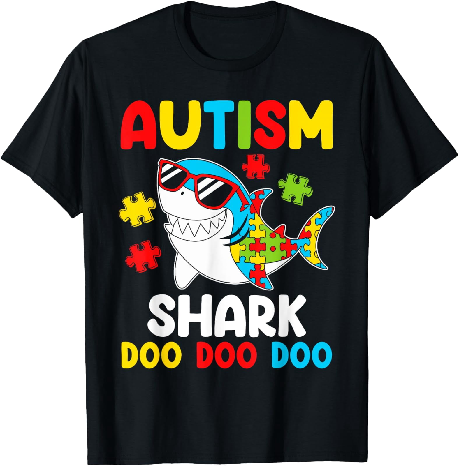 Autism Shark Puzzle Autism Awareness Day For T-Shirt - Walmart.com