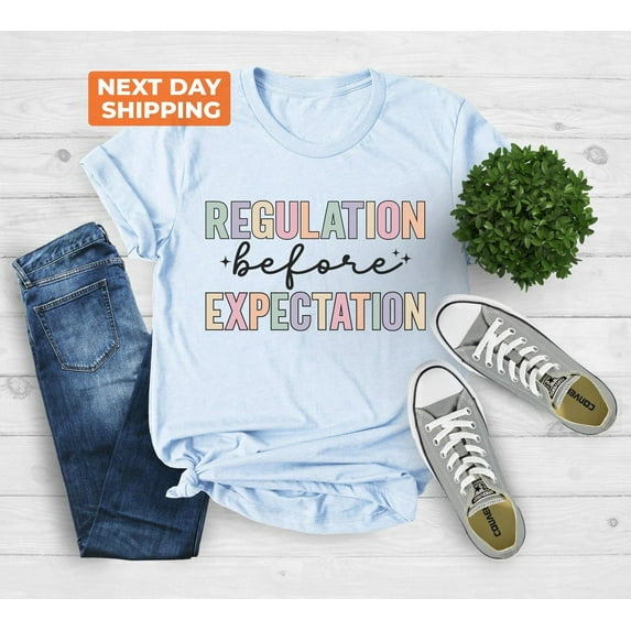 Autism Shirt, Accessibility Teacher Shirt, Sensory Regulation, Regulation Before Expectation ...