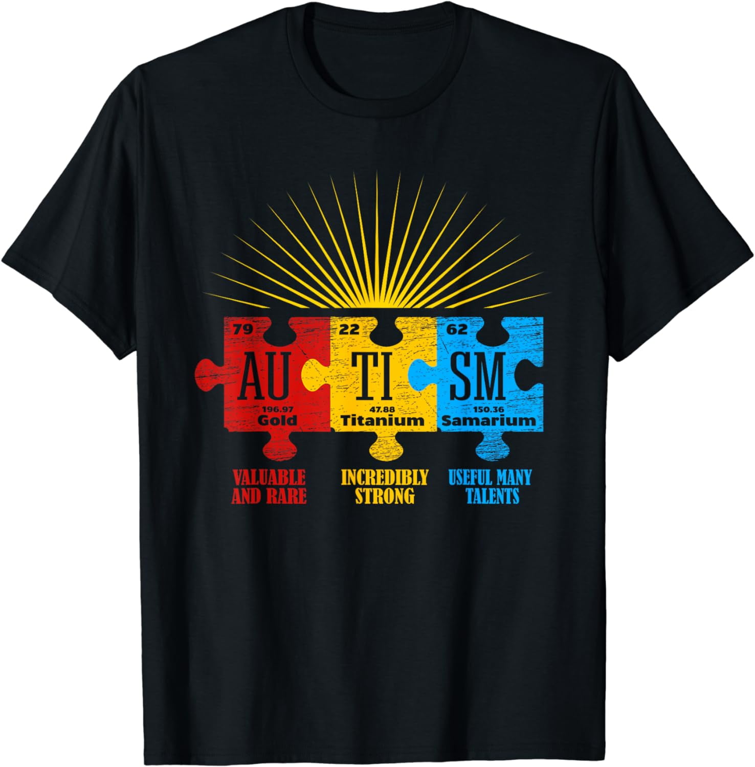 Autism Shirt Autism Awareness Puzzle Periodic Table Autism T-Shirt ...
