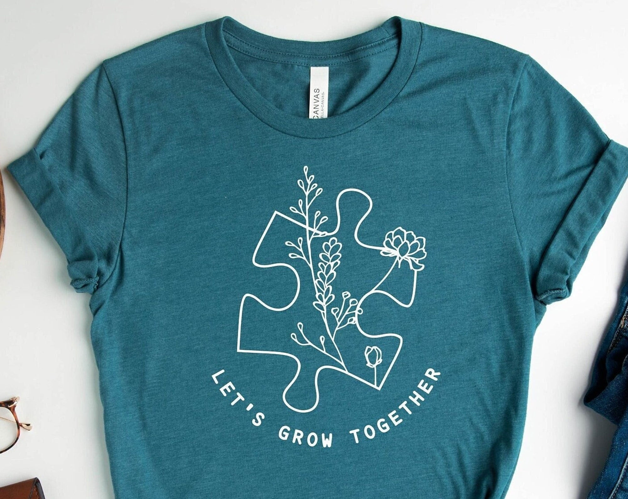 Autism Shirt Let 39 s Grow Together Shirt Autism Awareness Shirt Autism ...