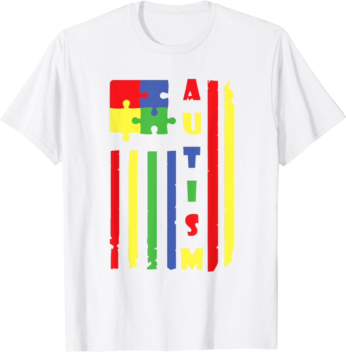 Autism Shirt US Flag Autism Awareness Month April 2024 T-Shirt ...