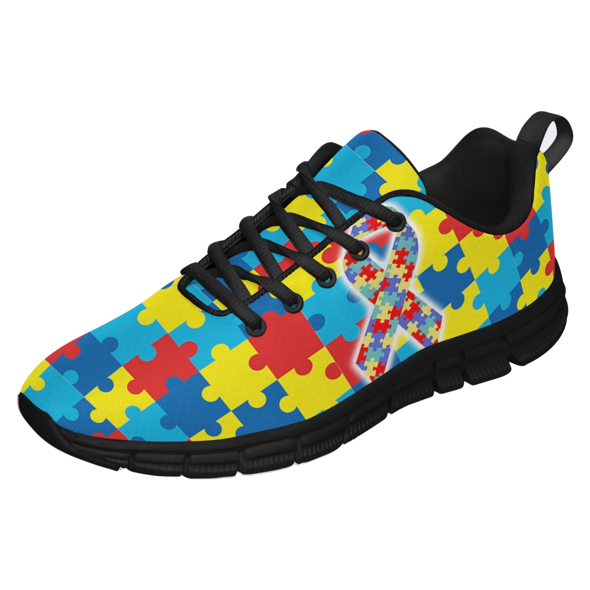 Autism Shoes Women Men Running Sneakers Autism Awareness Puzzle Print ...