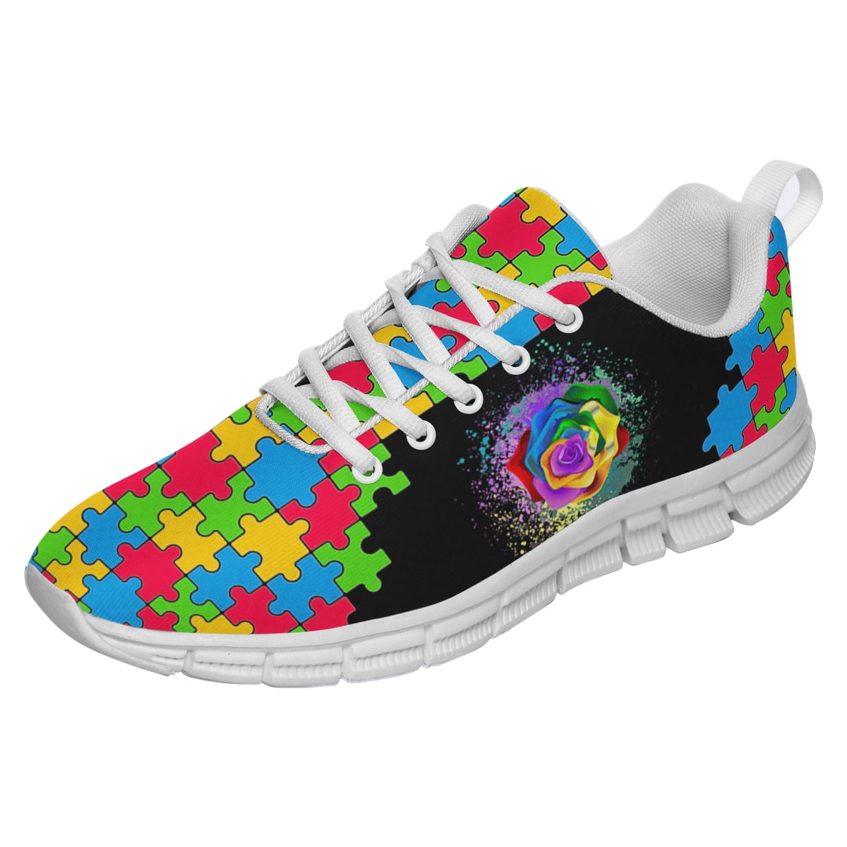 Autism Shoes Women Men Running Sneakers Autism Awareness Puzzle Print ...