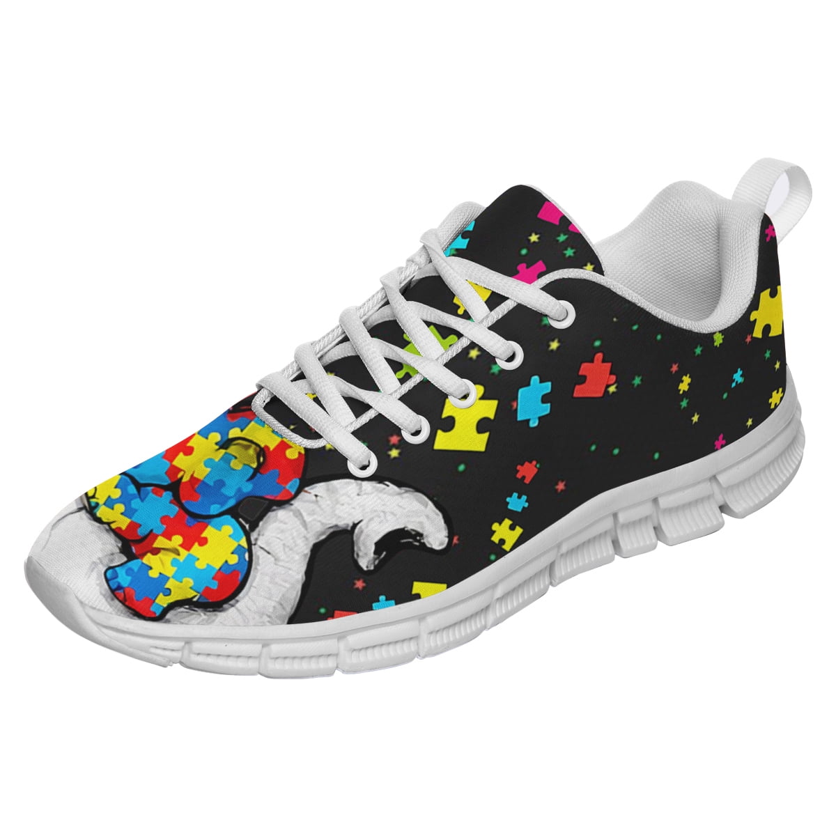 Autism Shoes Women Men Running Sneakers Autism Awareness Puzzle Print ...