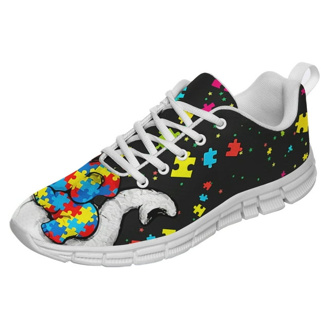 Autism Shoes Women Men Running Sneakers Autism Awareness Puzzle Print ...