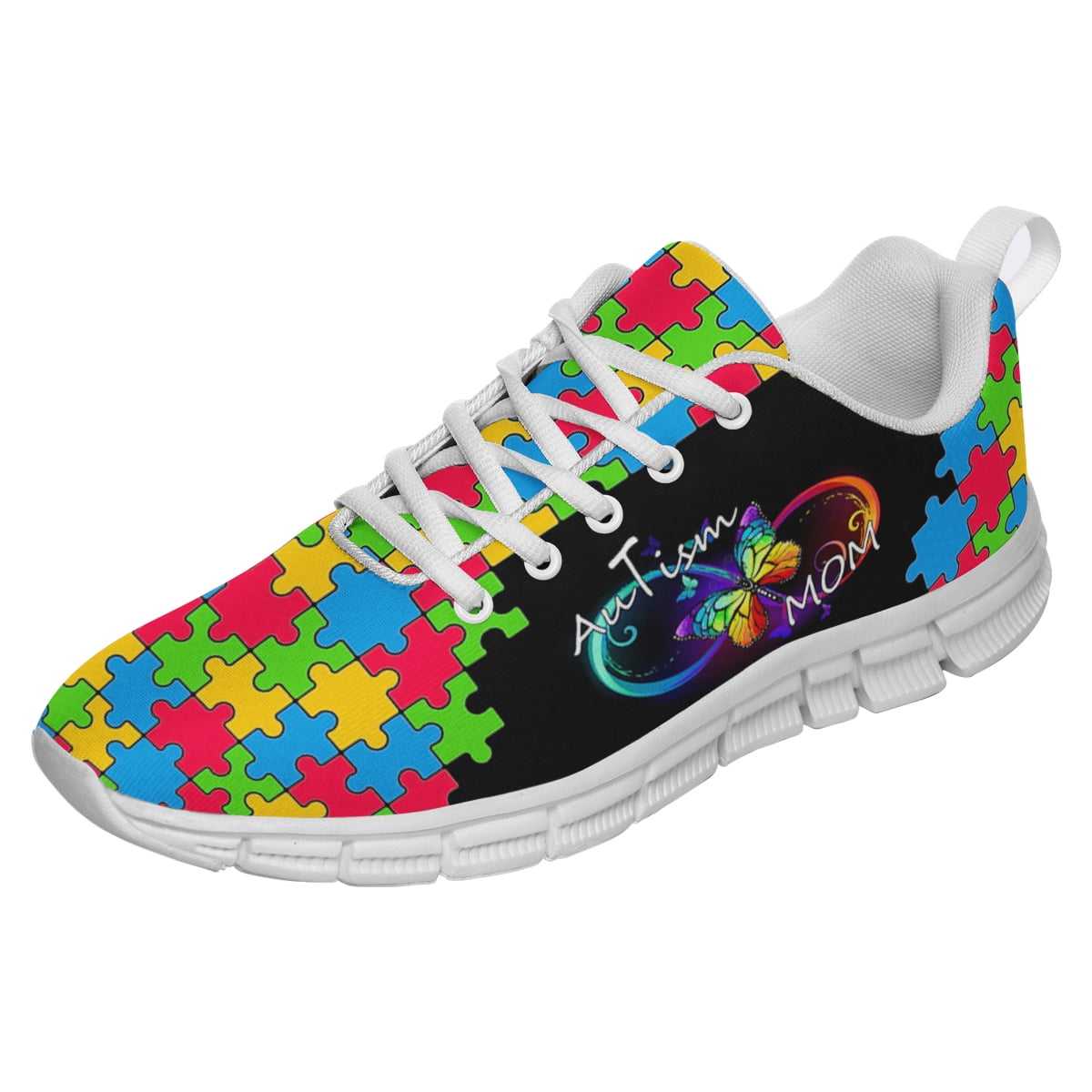 Autism Shoes Women Men Running Sneakers Autism Awareness Puzzle Print ...