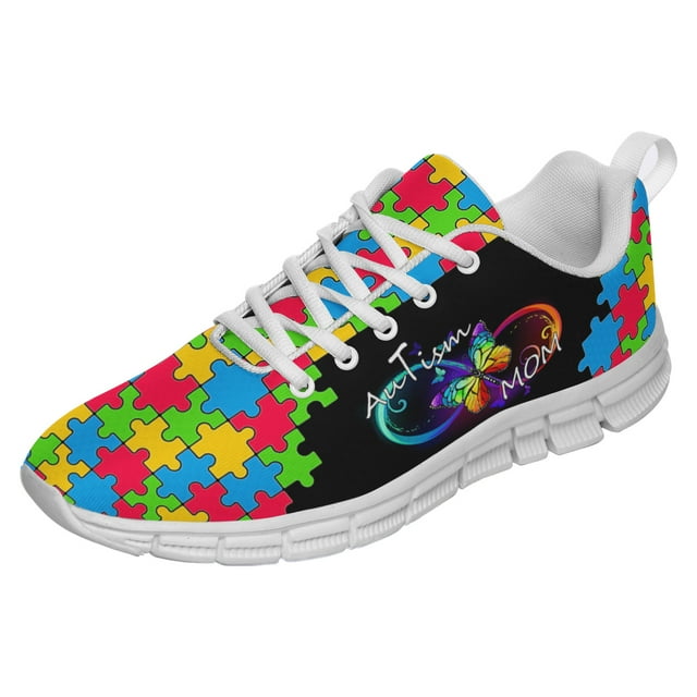 Autism Shoes Women Men Running Sneakers Autism Awareness Puzzle Print ...