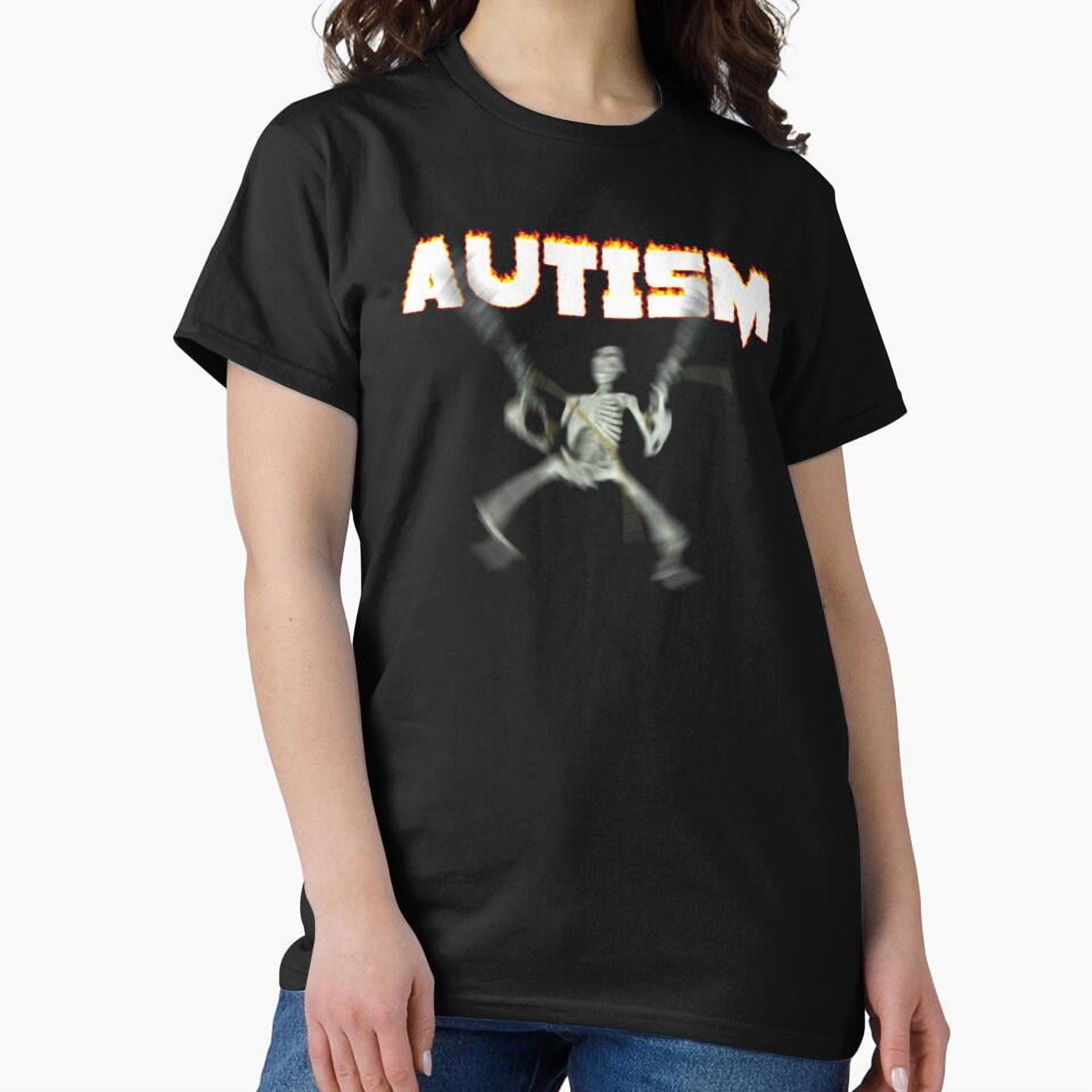 Autism Skeleton Funny Meme - High Quality M2916 T-Shirt, for Men and ...