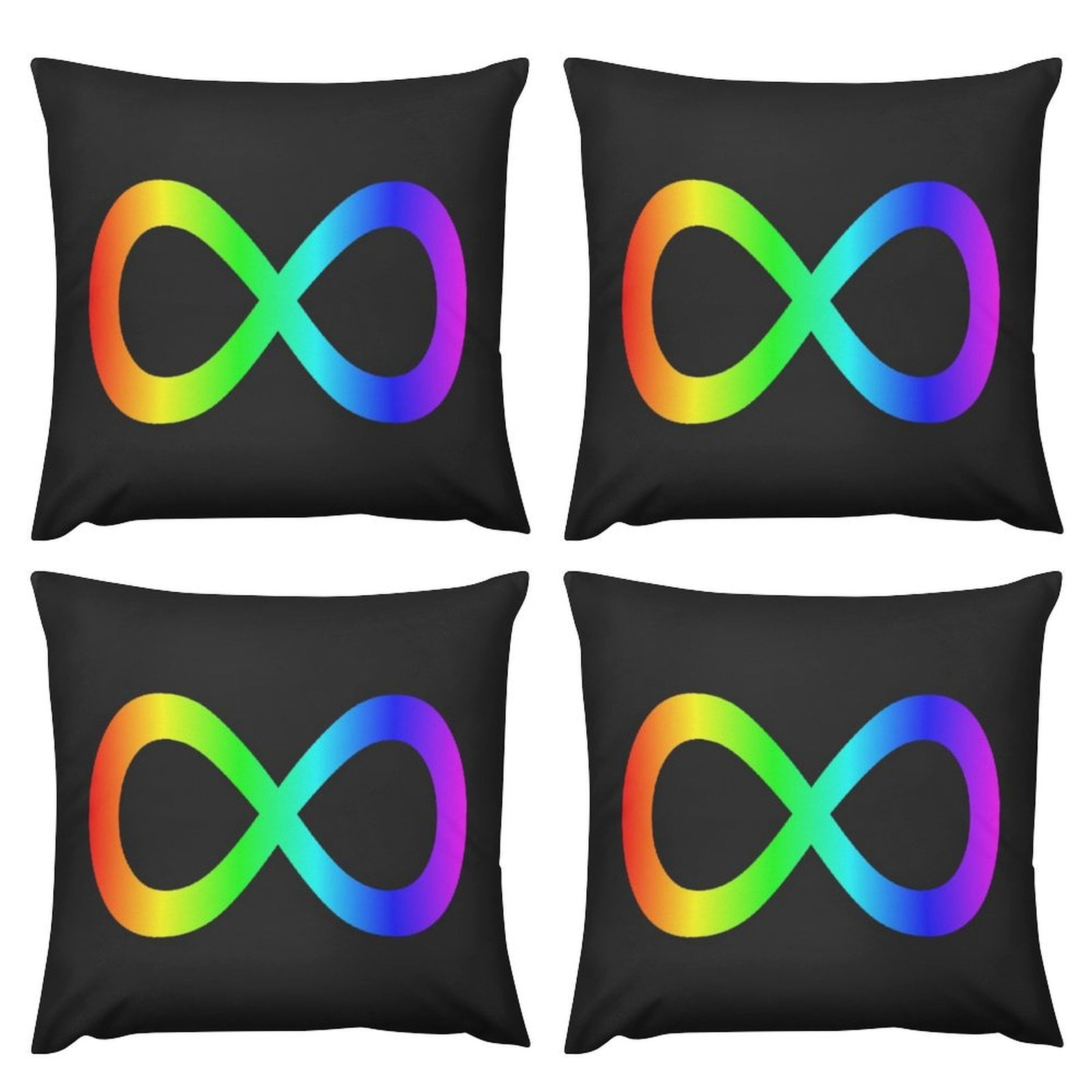 Autism Spectrum Infinity Awareness Symbol 4 Pcs Cushion Covers Sofa ...