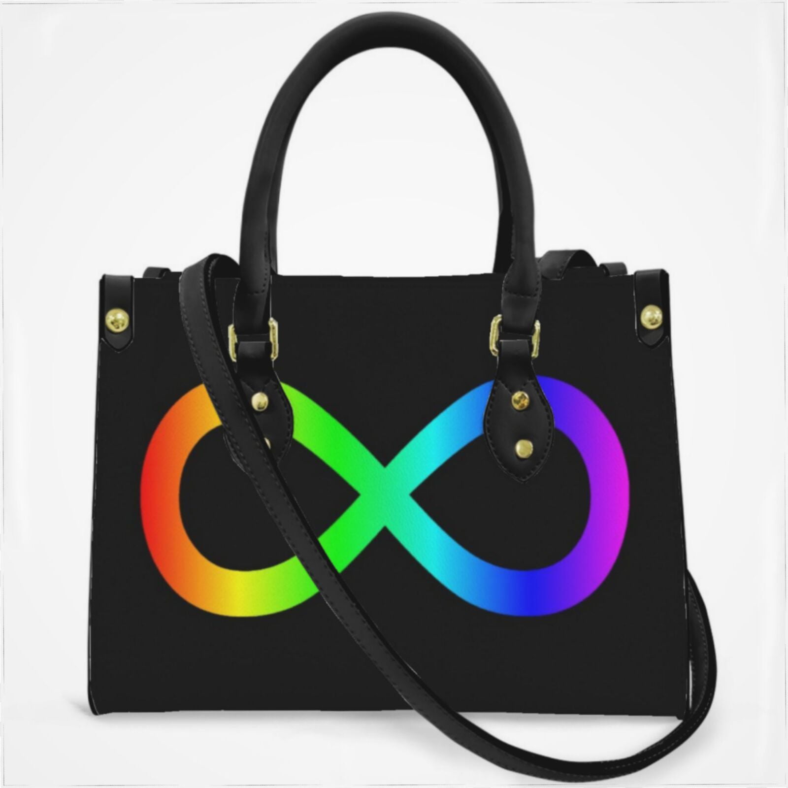 Autism Spectrum Infinity Awareness Symbol Cross Body Bags For Women Small Leather Female ...