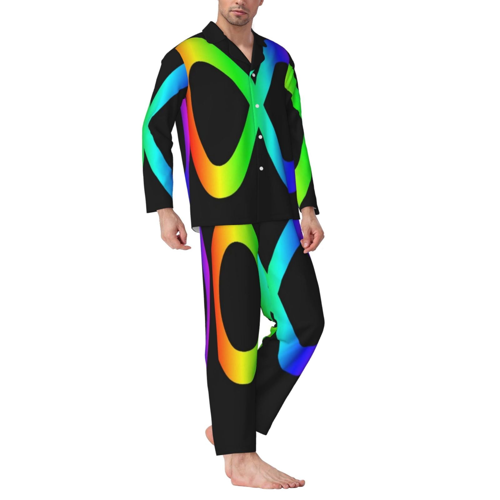 Autism Spectrum Infinity Awareness Symbol Men'S Pajamas Set Soft Pjs ...