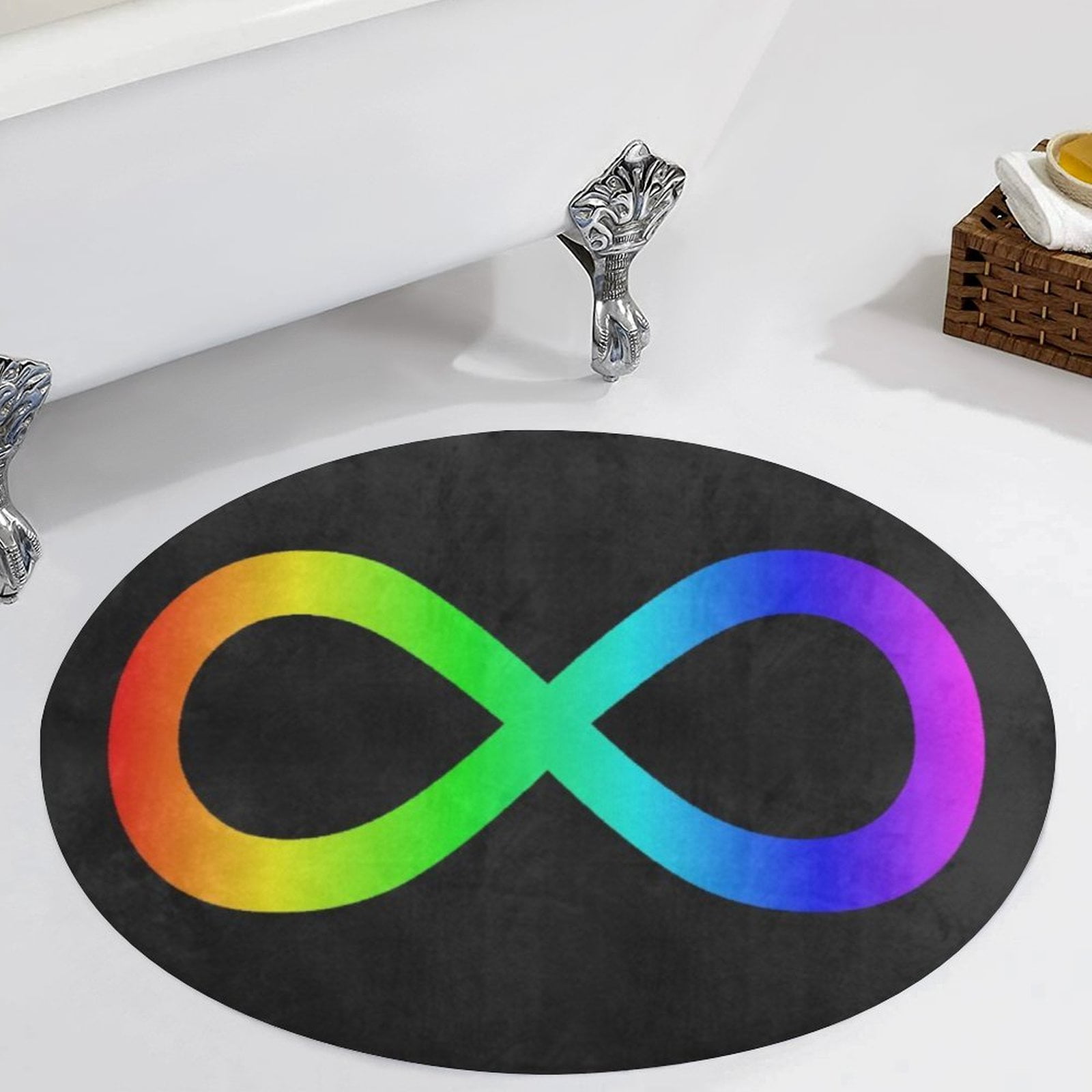 Autism Spectrum Infinity Awareness Symbol Round Carpet Circle Rug ...
