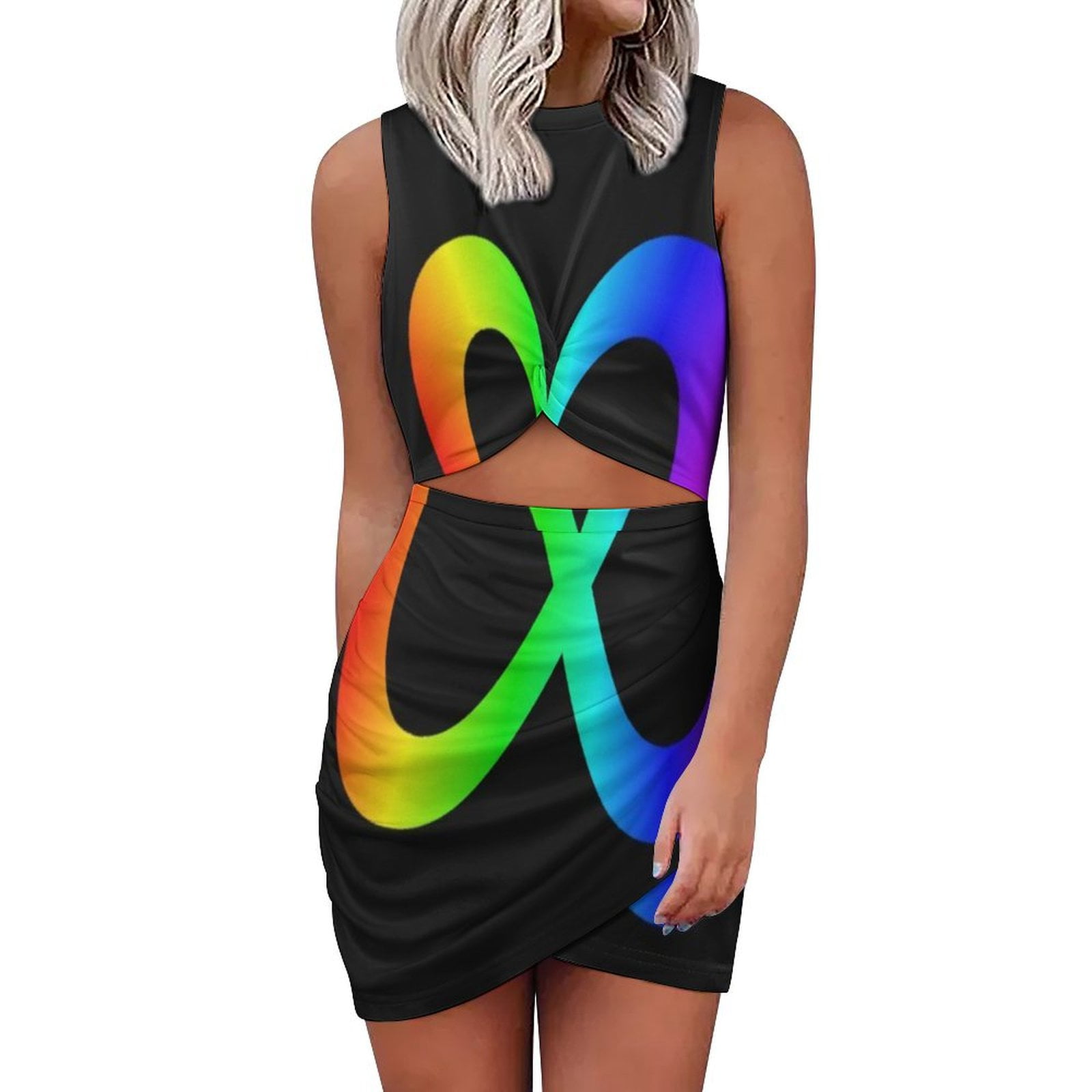 Autism Spectrum Infinity Awareness Symbol Women's Crossover Slim Hip ...