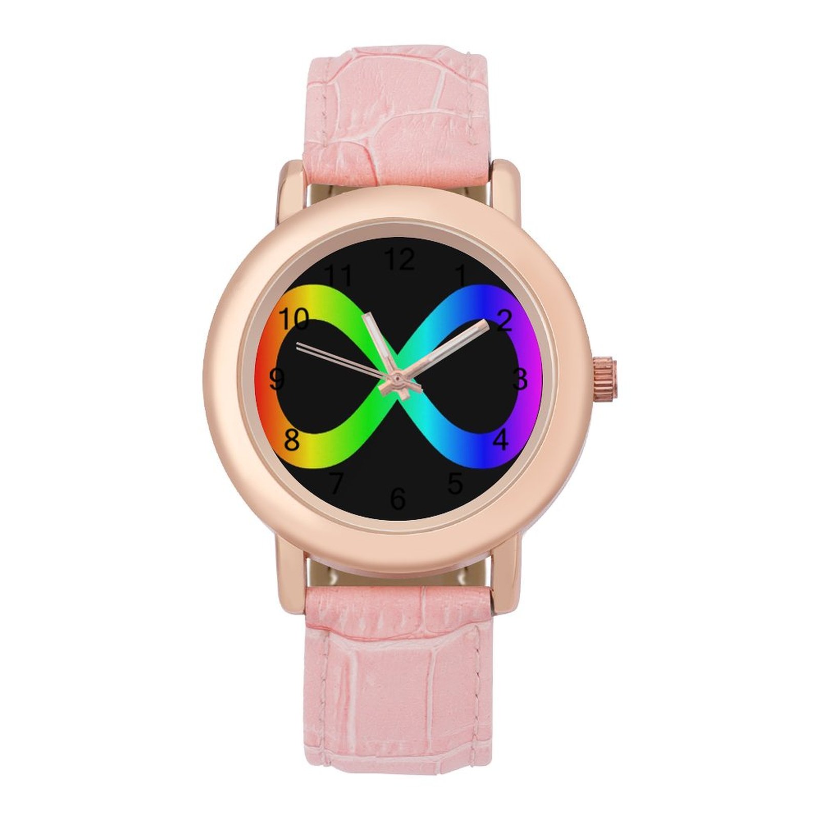 Autism Spectrum Infinity Awareness Symbol Women's Leather Strap Watch ...