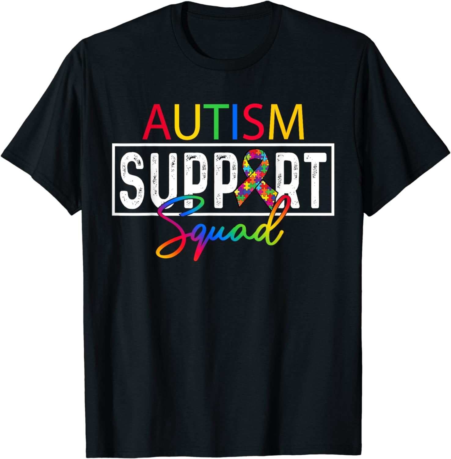 Autism Squad Awareness Autism Support Team Group Family kids T-Shirt ...