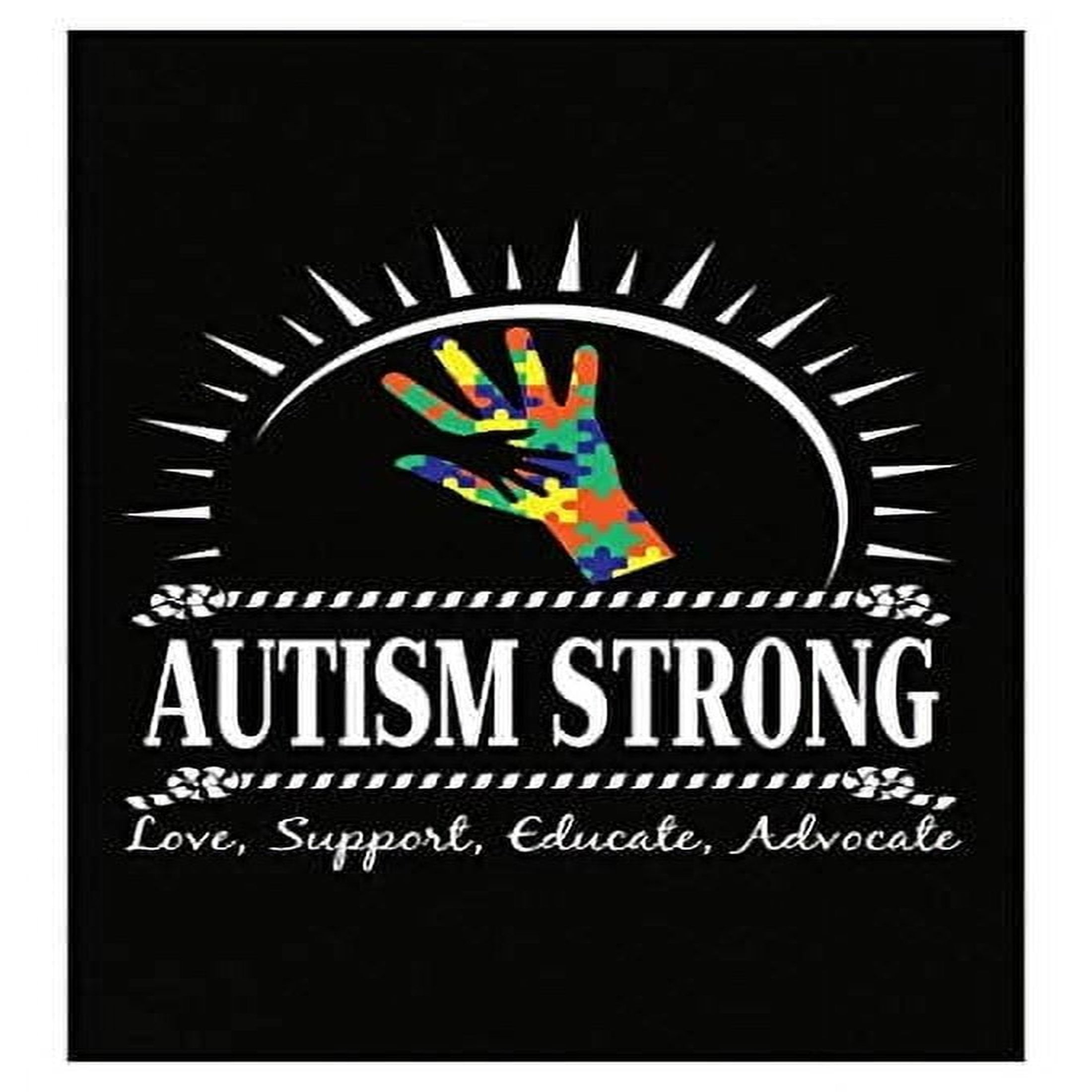 Autism Awareness Poster - Strong Love Support Educate Advocate - 13x19 ...