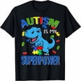 Autism Superpower Dinosaur T-Shirt Playful Graphic For Kids - Walmart.com