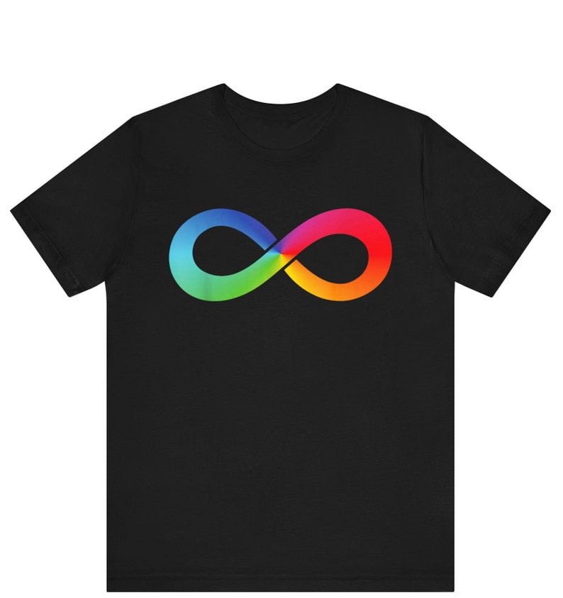 Autism Support Infinity Symbol Tee, Autism Awareness Rainbow Infinity Symbol Shirt, Autism Month ...