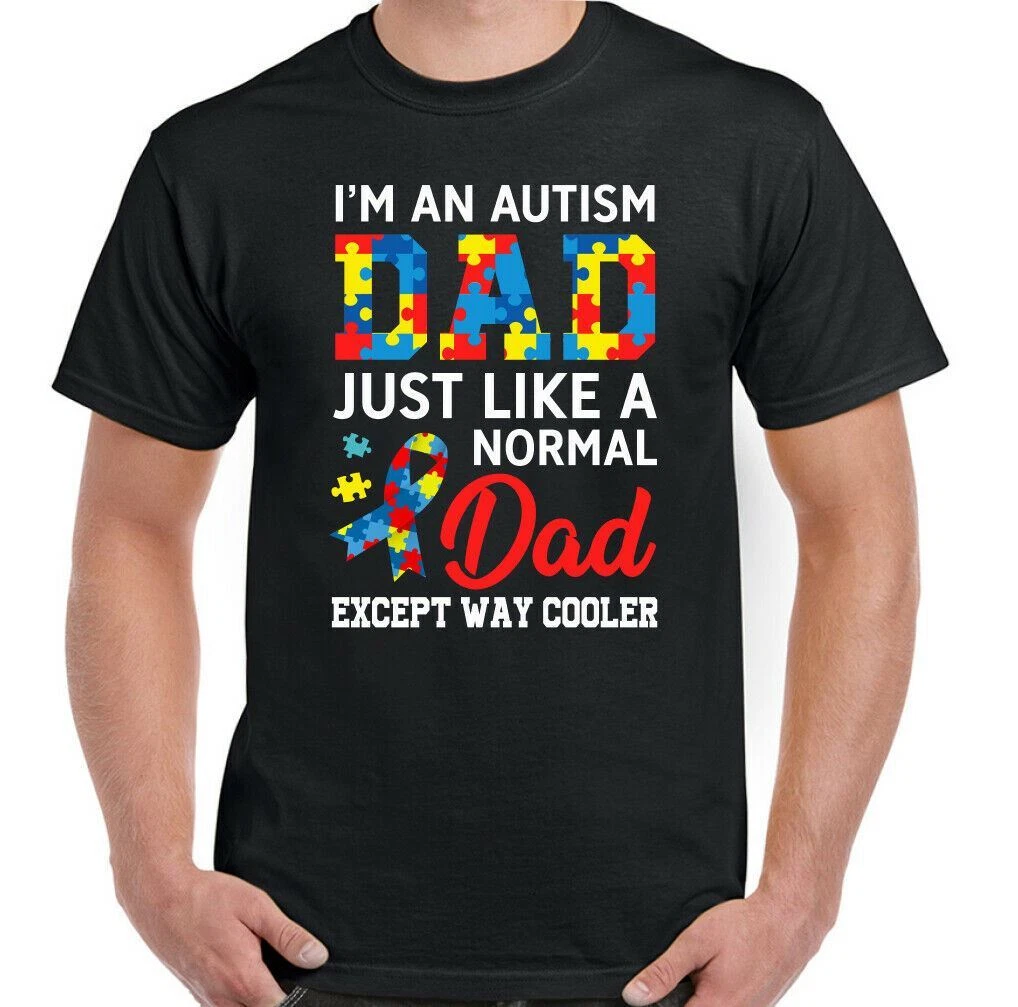 Autism Support Theme Autistic Dad Father Day Gift Graphic Cotton Unisex ...