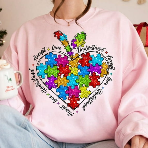 Autism Teacher Heart Glitter Autism Awareness Special Education Glitter ...