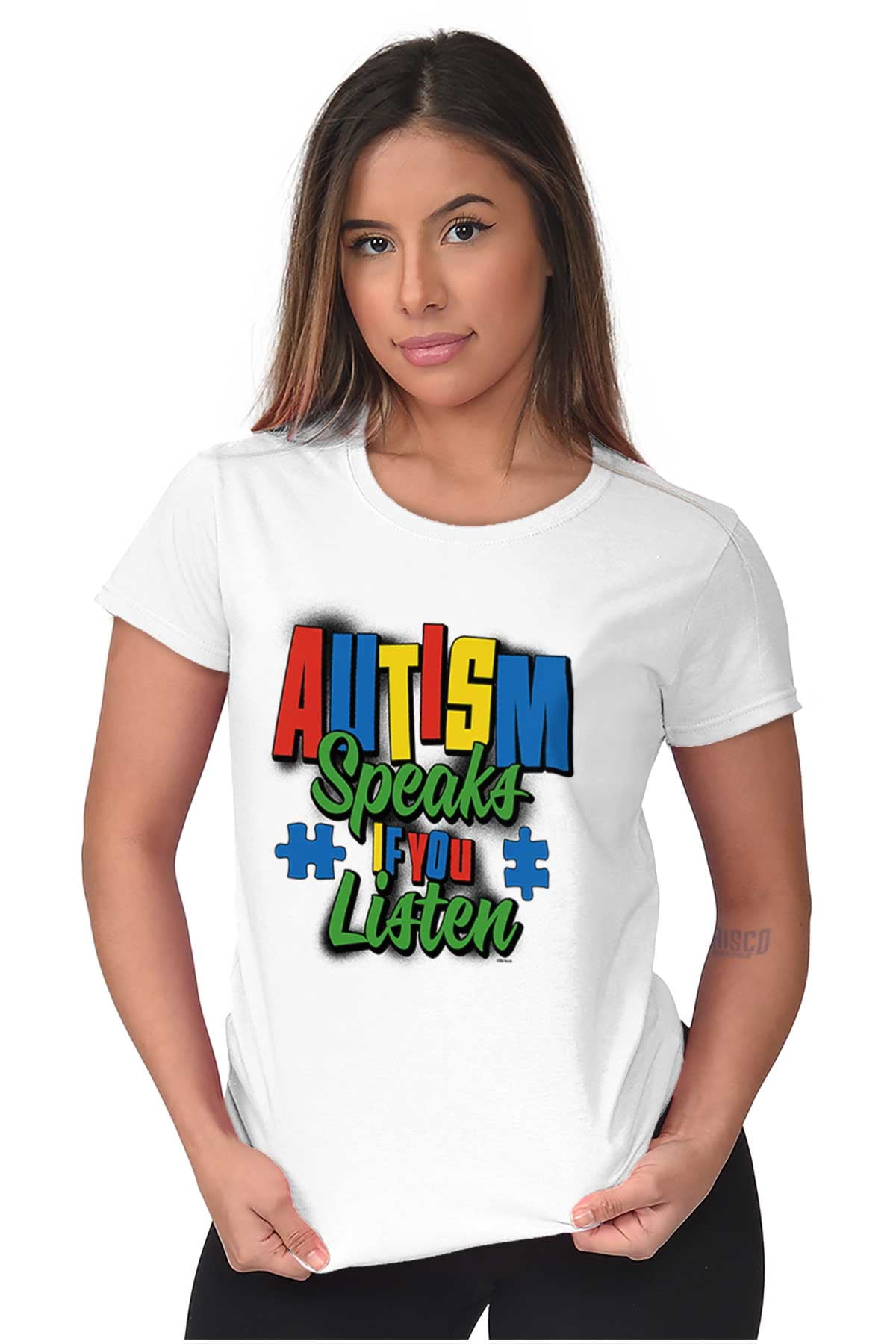 Autism Speaks If You Listen Awareness Women's T Shirt Ladies Tee Brisco ...