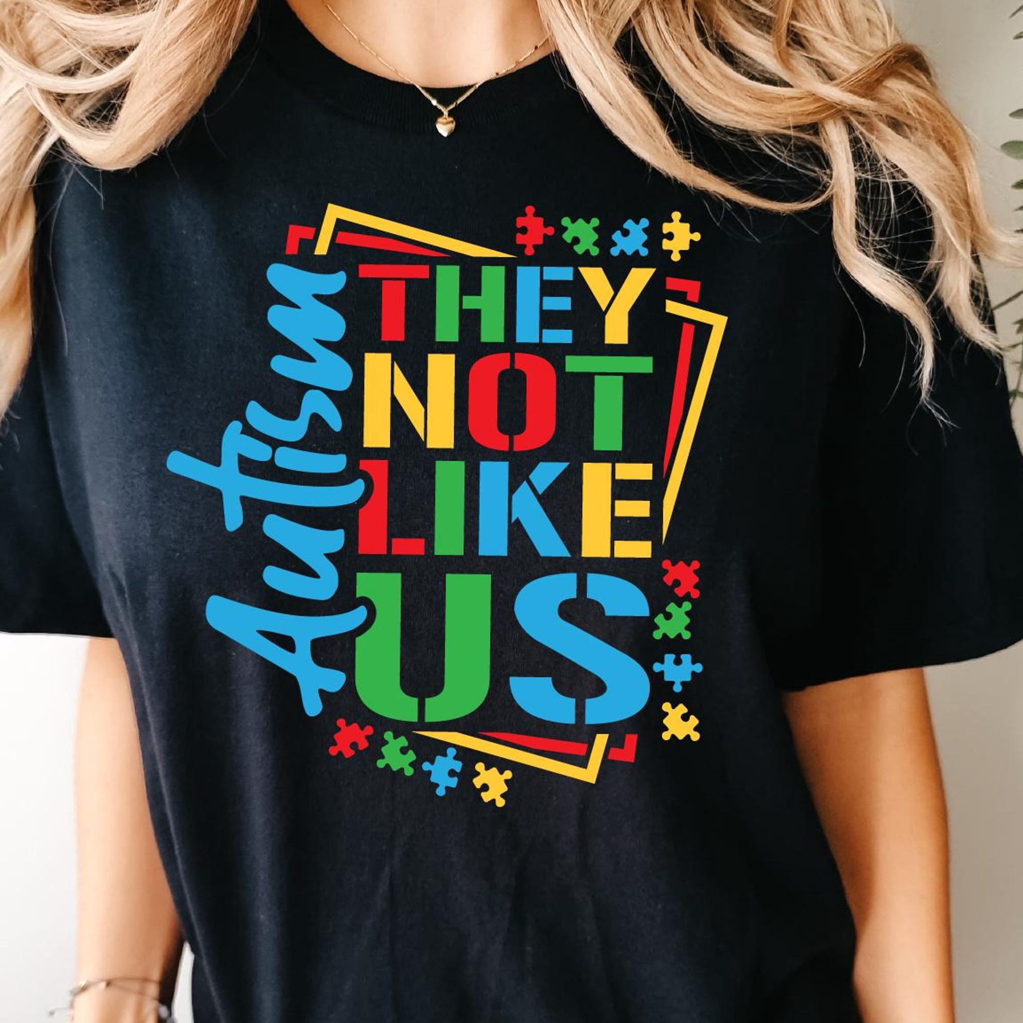 Autism They Not Like Us Shirt Oky To Be Different Shirt Autism ...