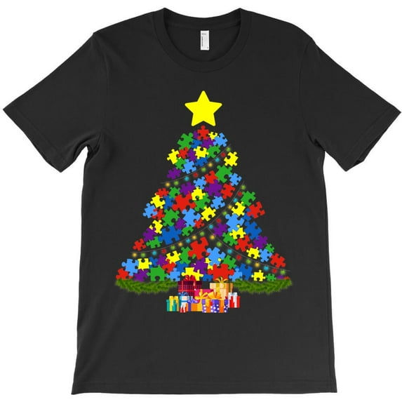 Autism Tree Funny Christmas Autism Awareness Holiday Graphic H22504 T ...