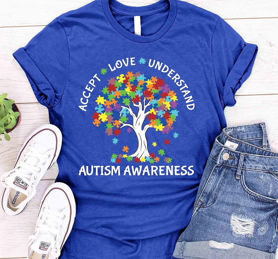 Autism Tree Shirt, Autism Awareness Shirt, Aba Therapy Family Autism ...