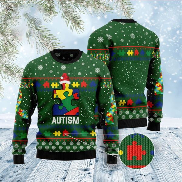 Autism Ugly Christmas Sweater, Christmas Sweater, Ugly Sweater, Funny ...