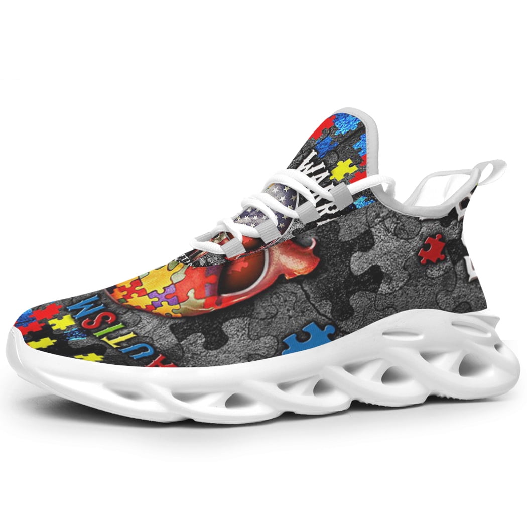 Autism Warrior Fighting For My Son Shoes Trail Running Shoe Non-Slip ...