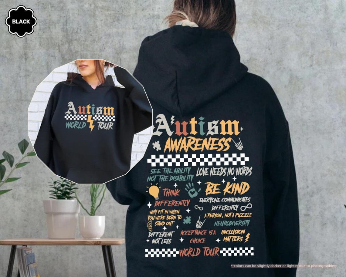 Autism World Tour Hoodie, Autism Awareness Hoodie, Neurodiversity ...