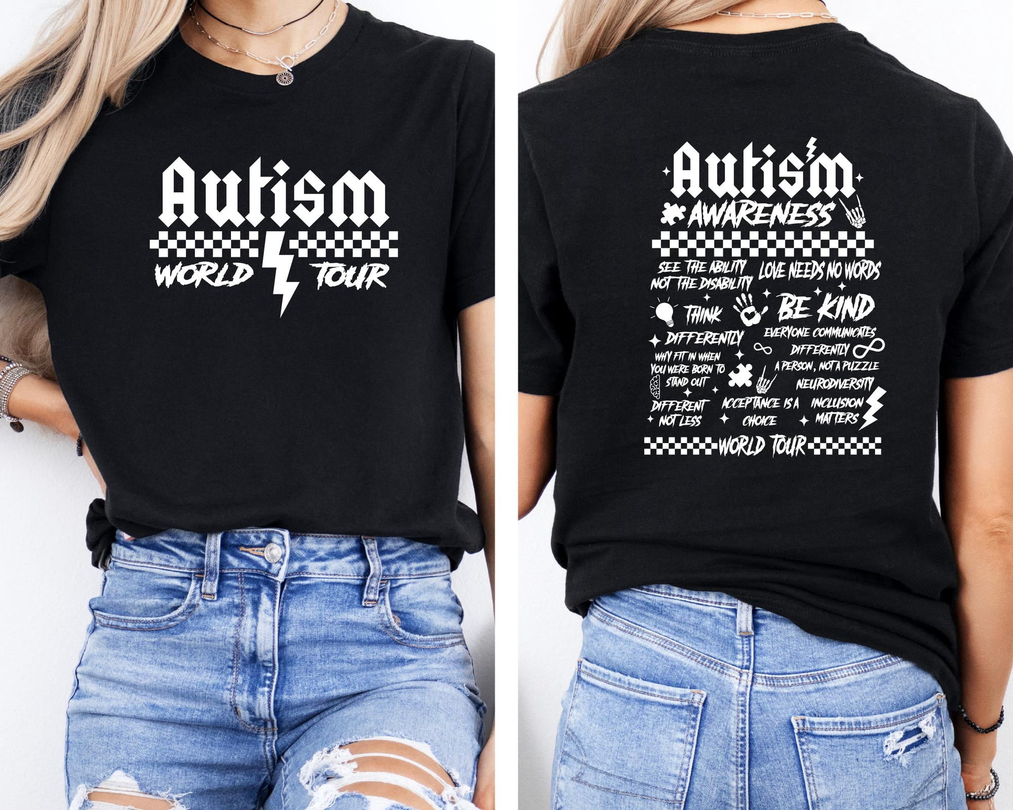 Autism World Tour Shirt Autism Awareness Month Gift Neurodiversity ...