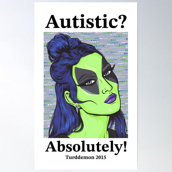 Autistic Alien Poster Wall Art Modern Wall Decor For Living Room ...