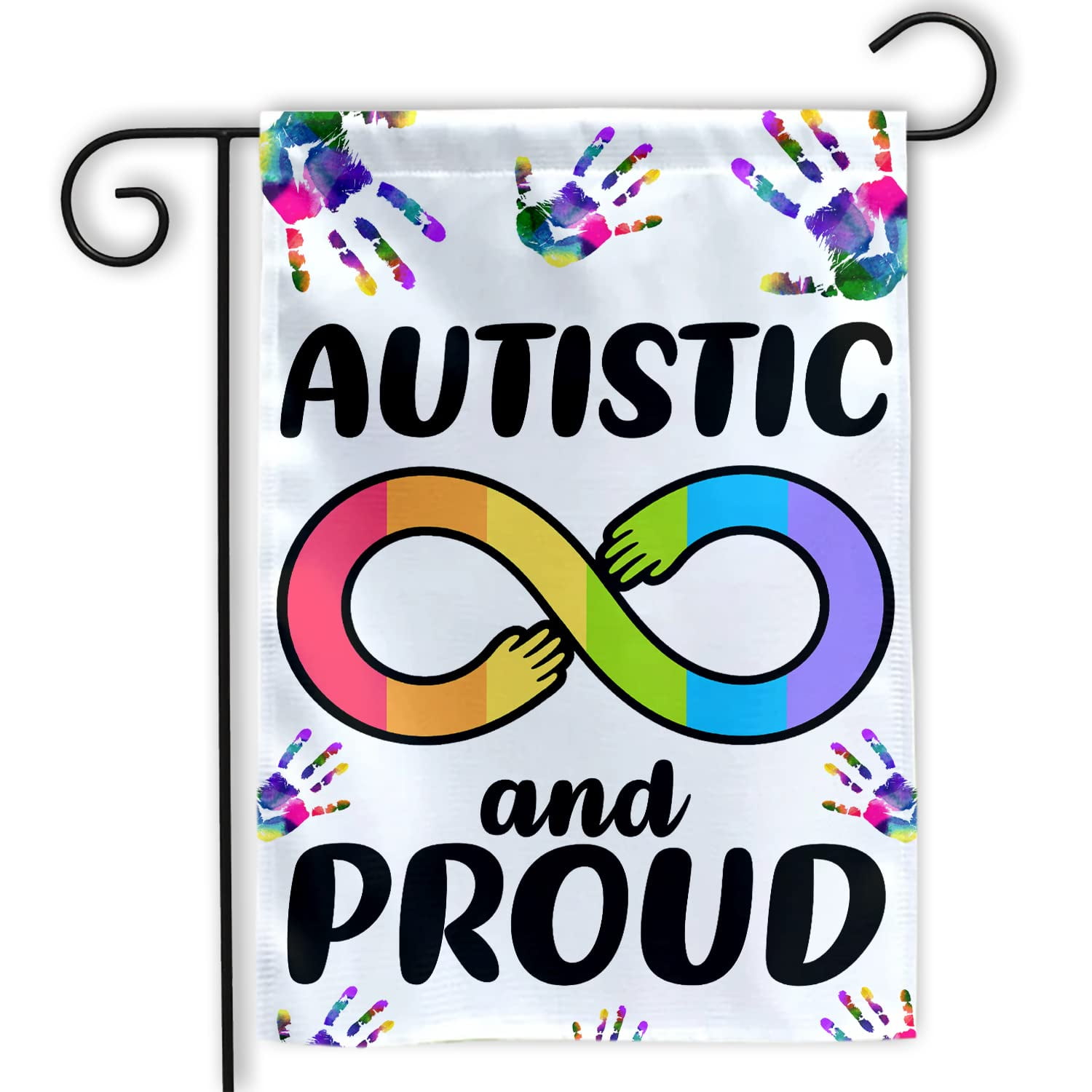 Autistic And Proud Flag Autistic Pride Flag Autism Acceptance Garden ...