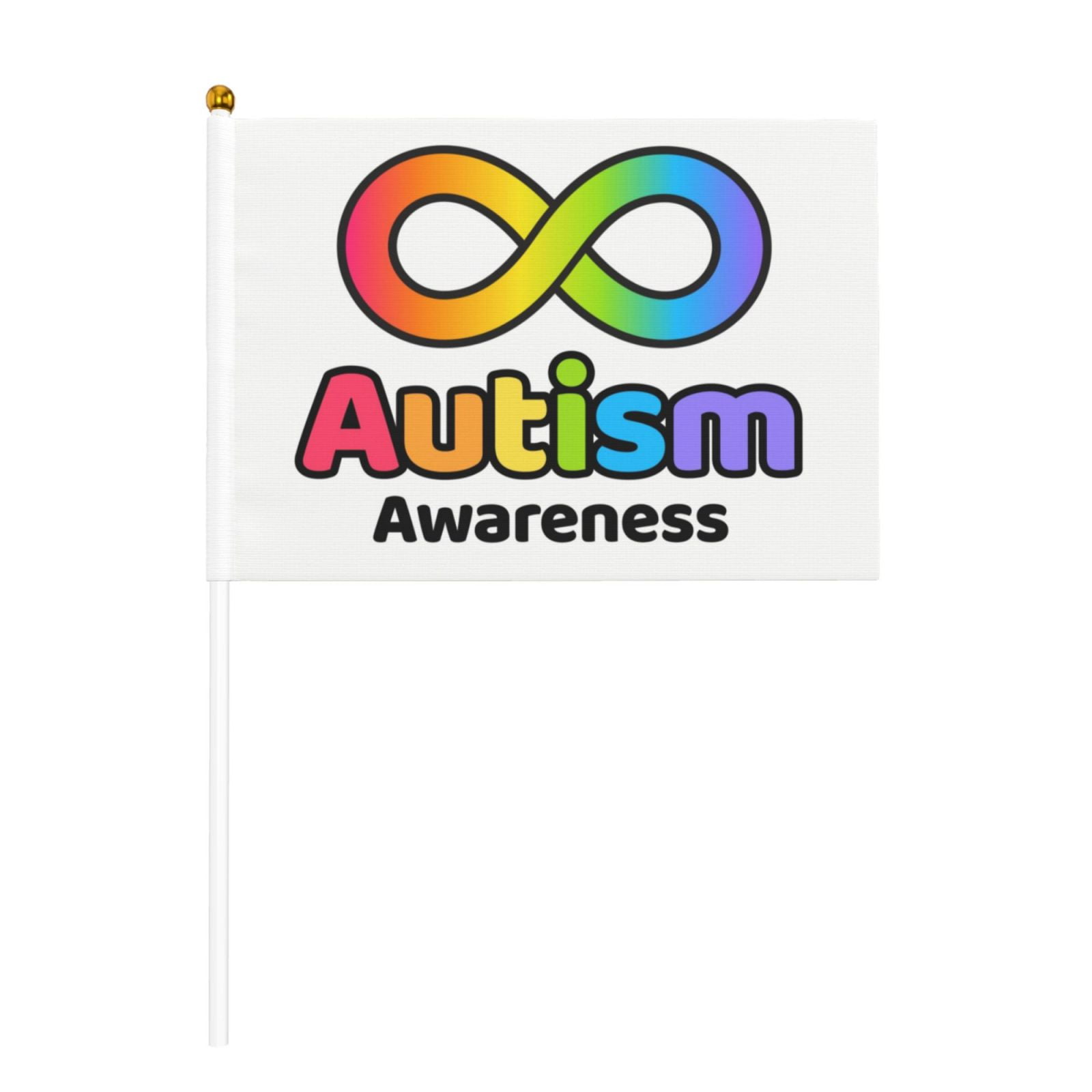 Autistic Autism Awareness Day Handheld Flag Yard Outdoor Holiday ...