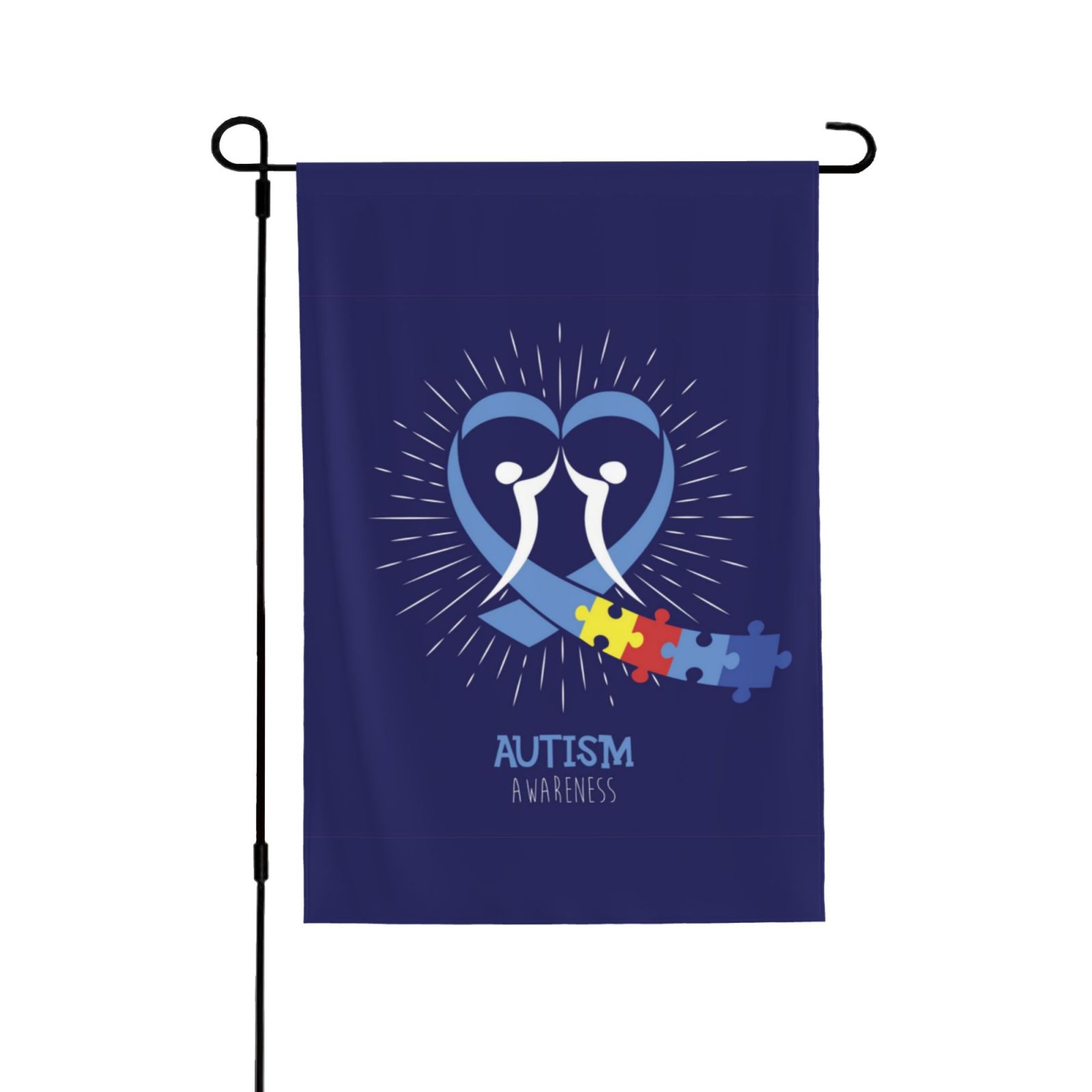Autistic Autism Awareness Day Month 2024 Flag Double Sided Garden Flag ...