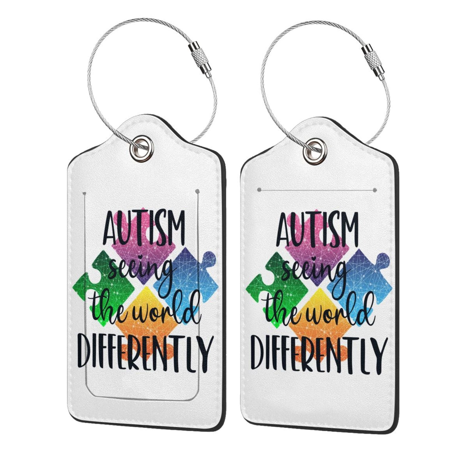 Autistic Autism Awareness Day Month 2023 Luggage Tags for Suitcase PU ...