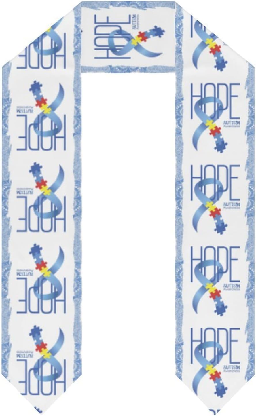 Autistic Autism Awareness Day Month 2024 Graduation Shawl 71 Inches ...