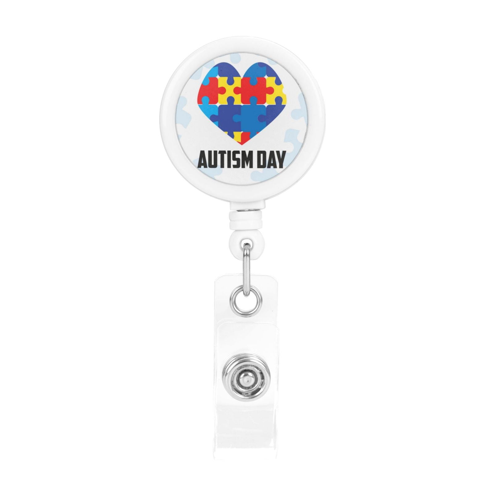 Autistic Autism Awareness Day Month Badge Reel Retractable Badge Holder ...