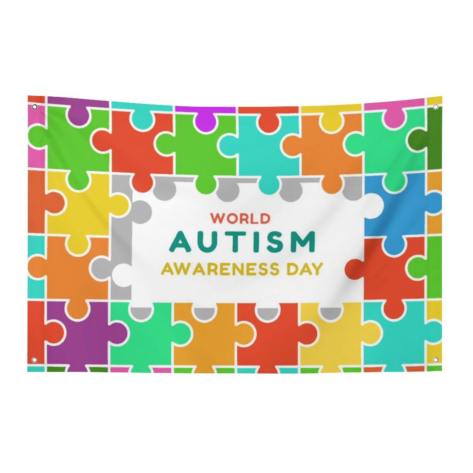 Autistic Autism Awareness Day Month Banner Backdrop Large Banner ...