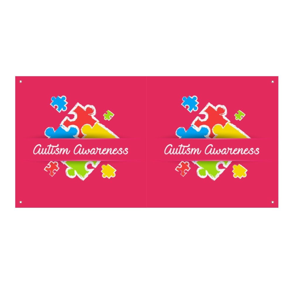 Autistic Autism Awareness Day Month Banners Flag Hanging Backdrop Sign ...