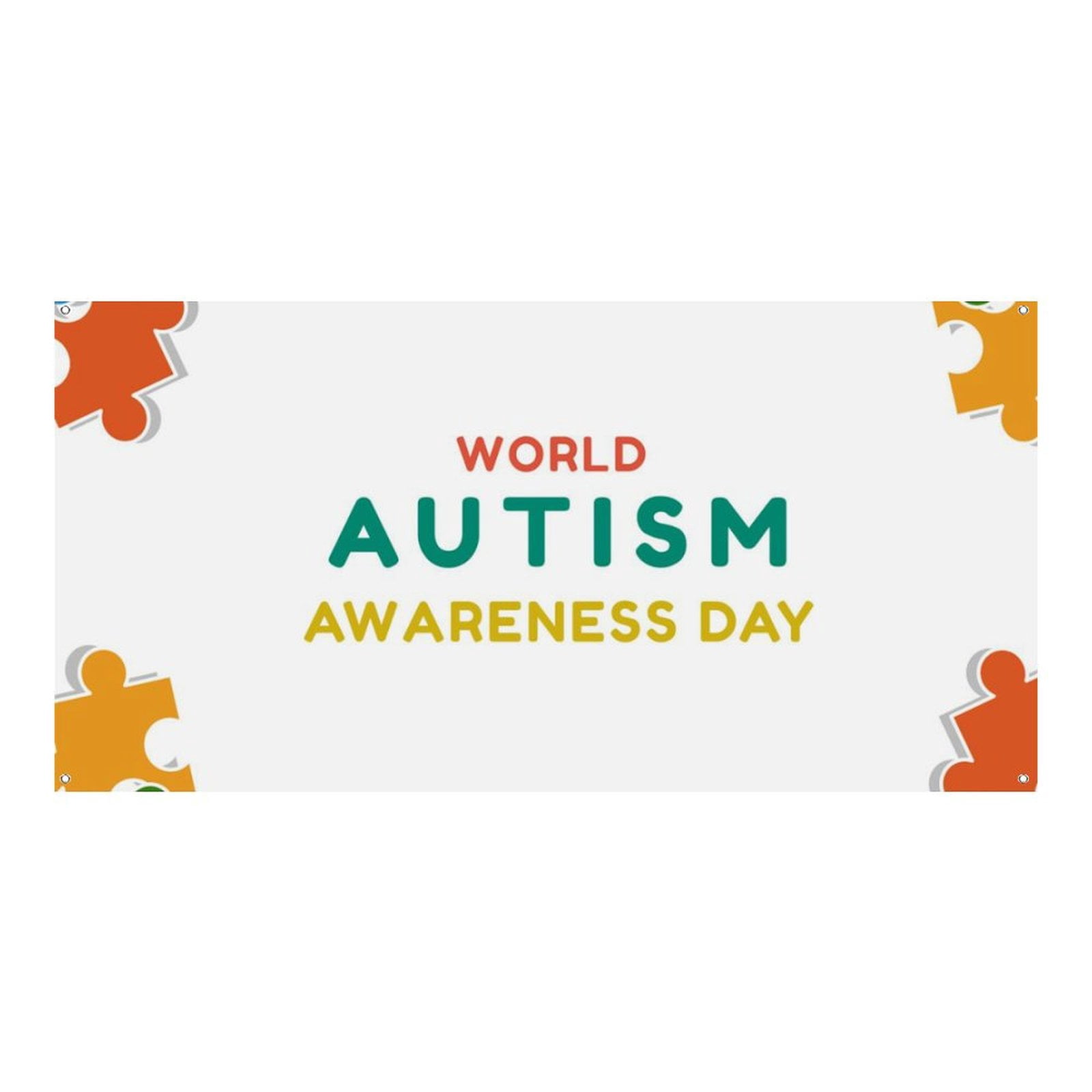 Autistic Autism Awareness Day Month Banners Flag Hanging Backdrop Sign ...