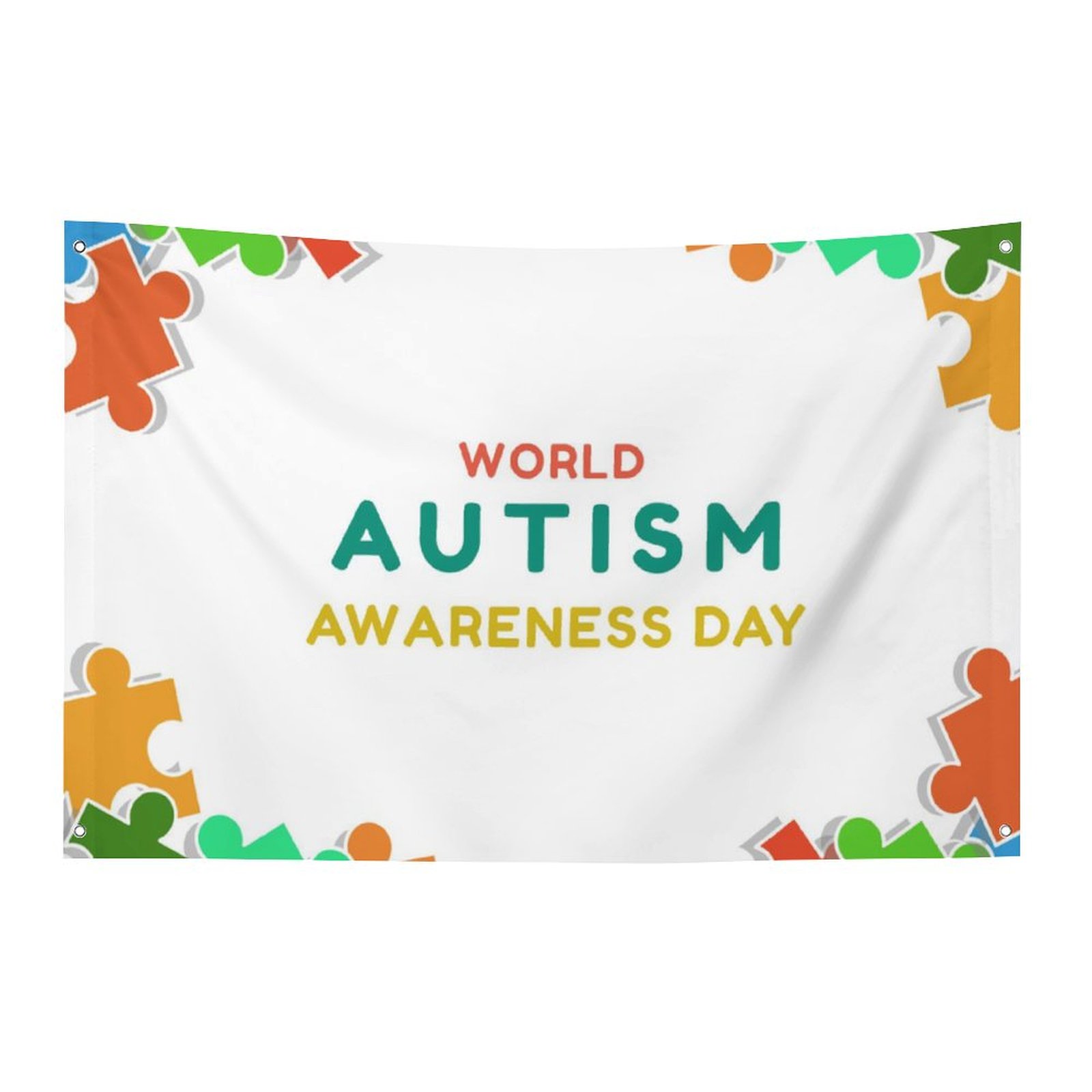Autistic Autism Awareness Day Month Tapestry Banner Backdrop Flag ...