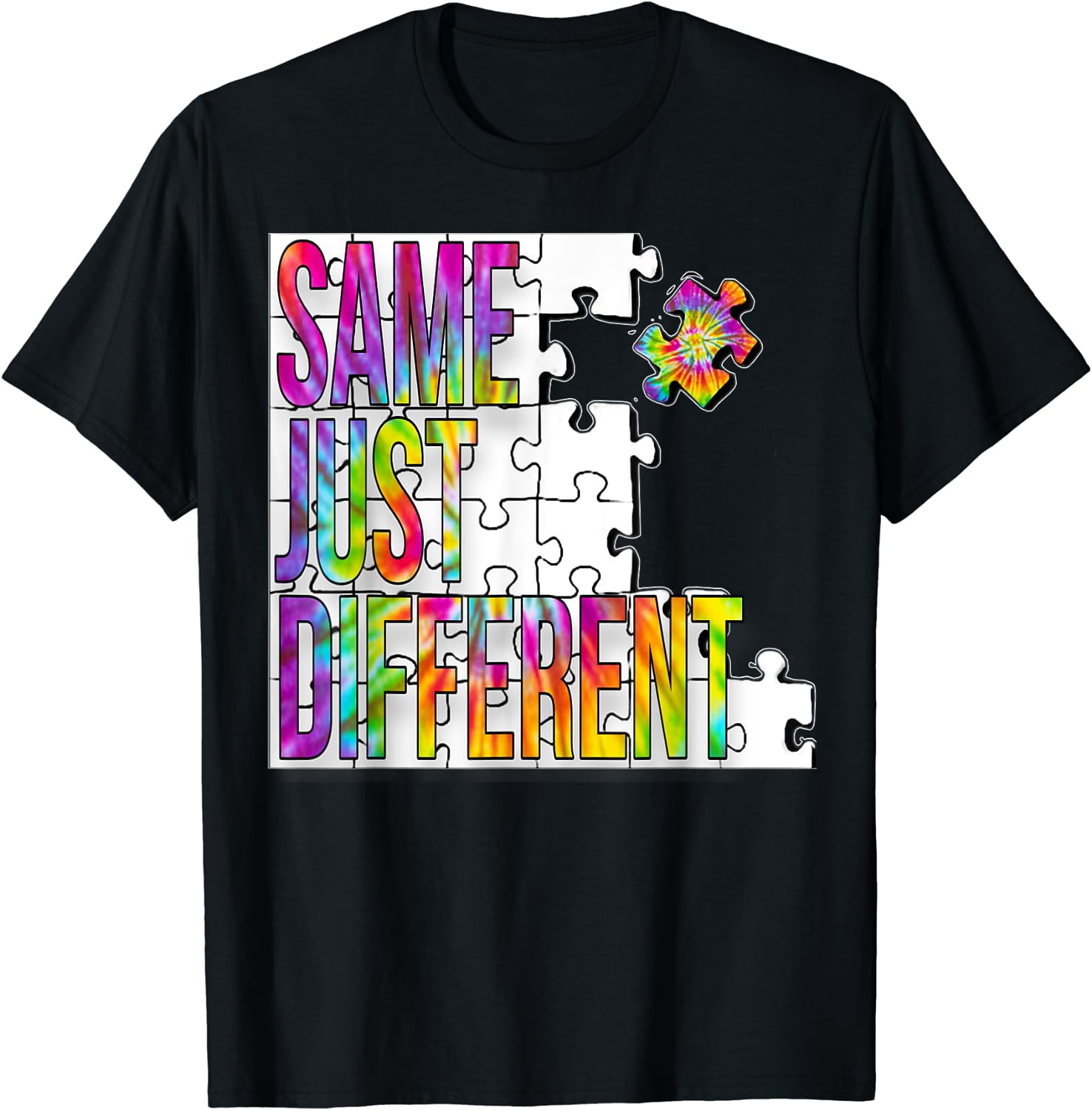 Autistic Clothing For Adult Men, Women & Kids With Autism T-Shirt Black ...