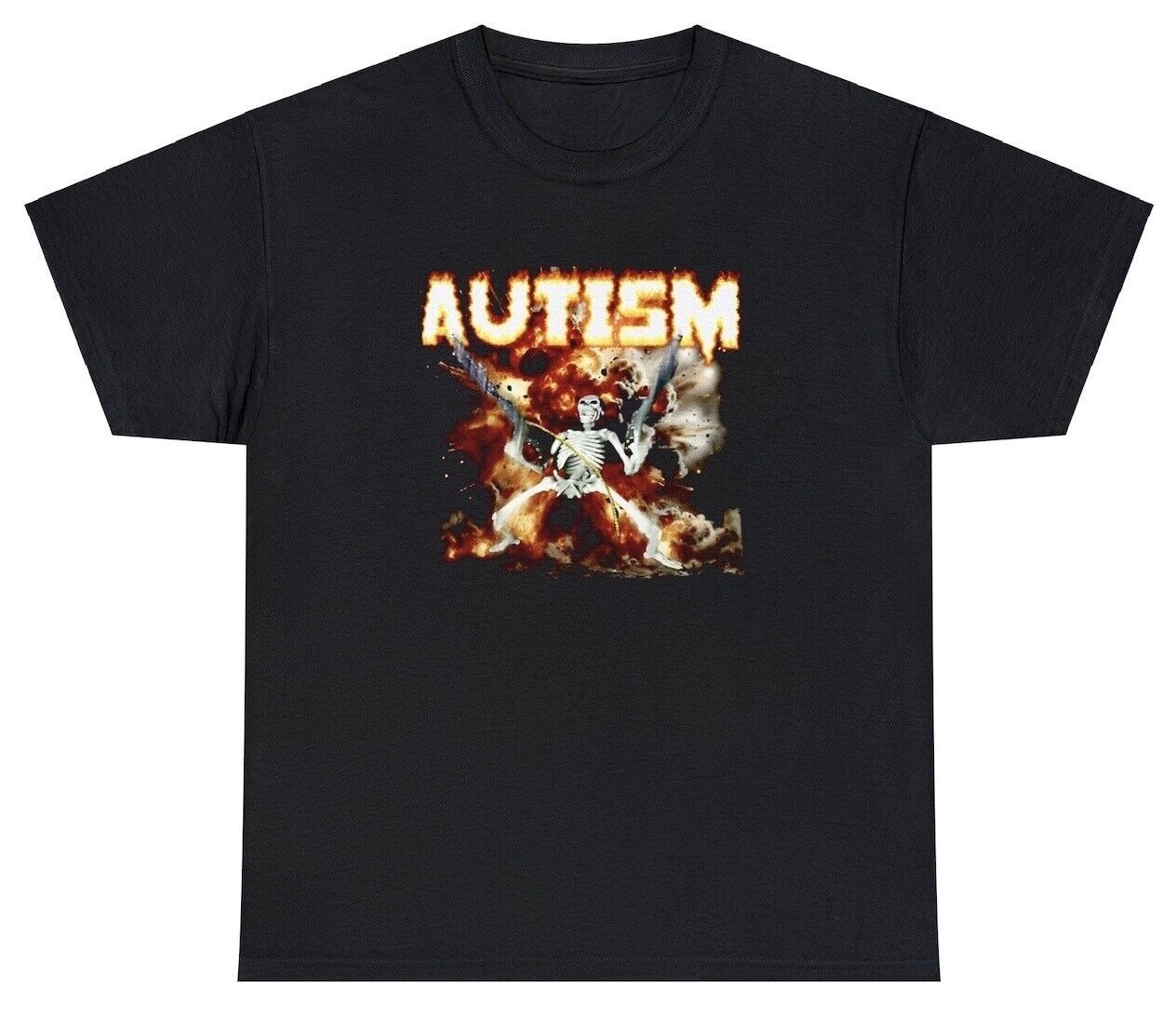 Autistic Funny Skeleton T Shirt Autism Edgy Skeleton Meme Unhinged ...